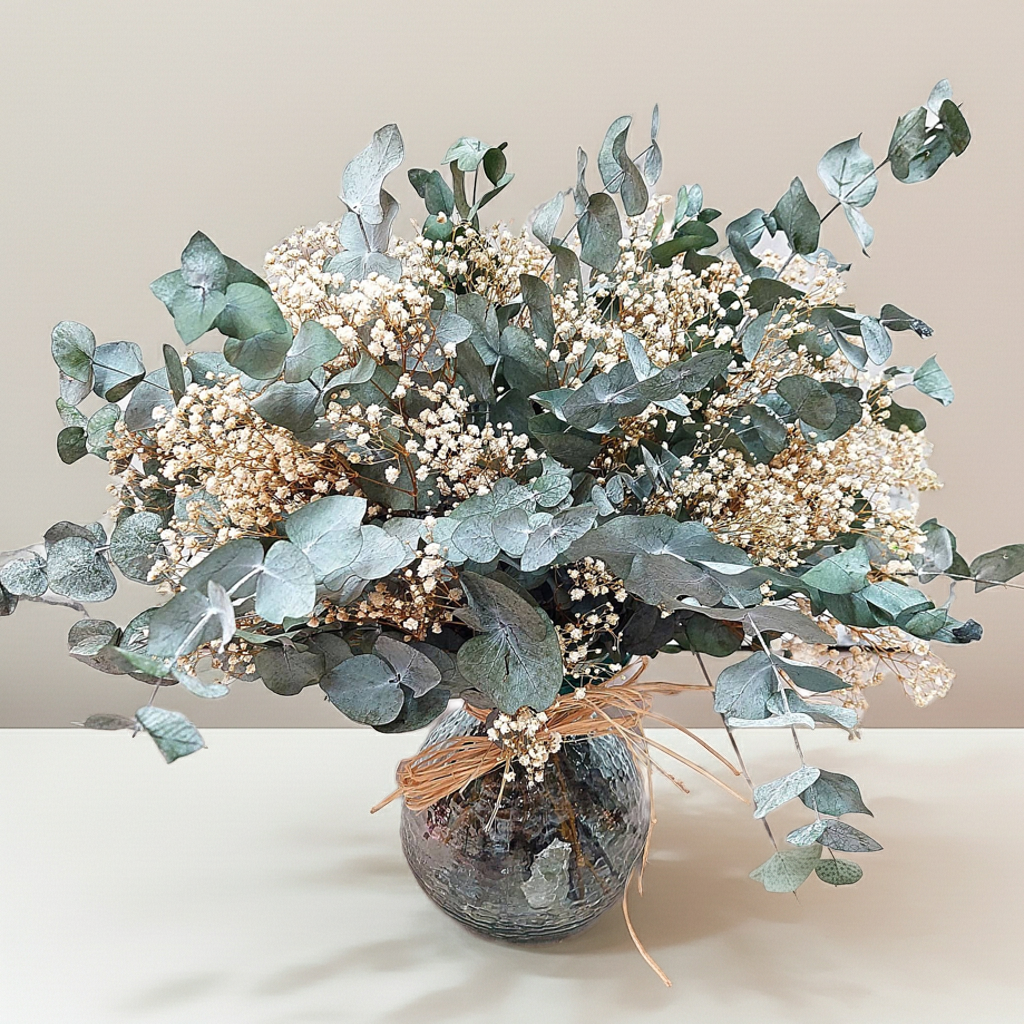 EUCALIPTO Y PANICULATA PRESERVADA - MADRID – FLORISTERÍA AMARYLIS